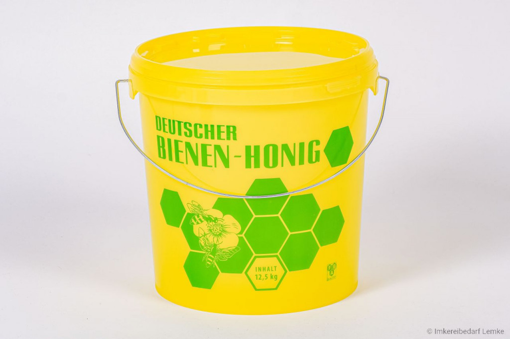 Honig-Eimer 12,5 kg Plastik gelb - Imkereibedarf Lemke